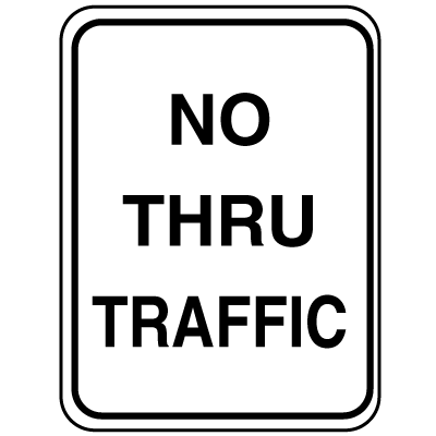 Parking Lot Signs - No Thru Traffic | Seton.ca