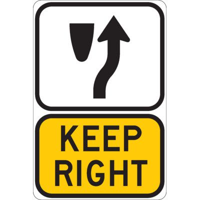 Traffic Pattern Signs - Keep Right Signage | Seton