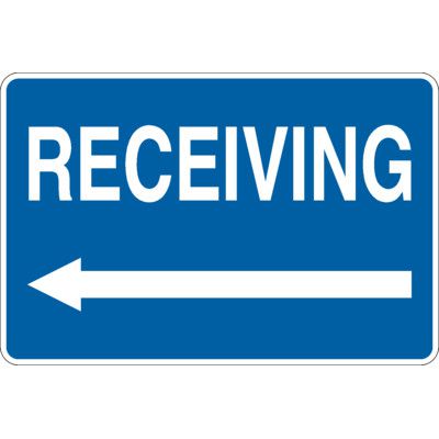 High Visibility Overhead Signs - Receiving (w/ Left Arrow Graphic ...
