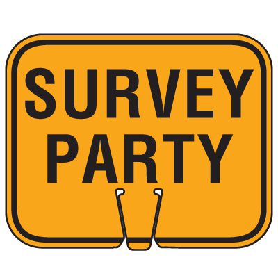 Traffic Cone Signs - Survey Party | Seton