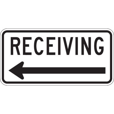 Reflective Parking Lot Signs - Receiving (Left Arrow)|Seton Canada ...