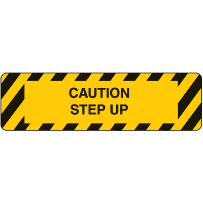 Anti-Slip Stair Treads - Caution Step Up | Emedco