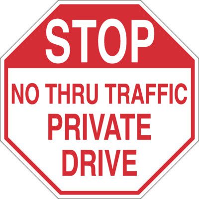 Reflective Stop Signs - Stop No Thru Traffic | Emedco
