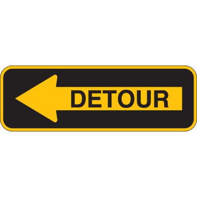 Reflective Traffic Signs - Detour Arrow, Traffic Signs | Seton
