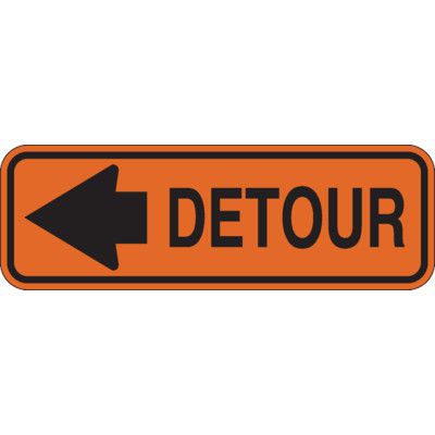 Reflective Traffic Signs - Detour (With Arrow) | Seton