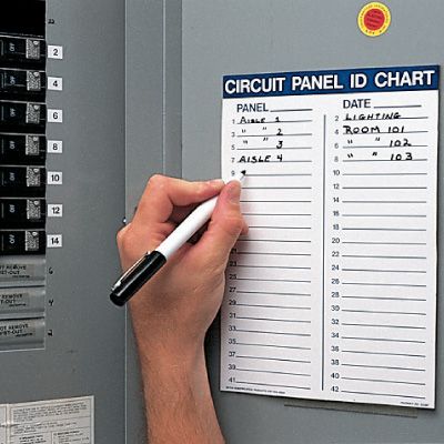 Circuit Panel ID Chart Kit, Circuit Breaker | Seton