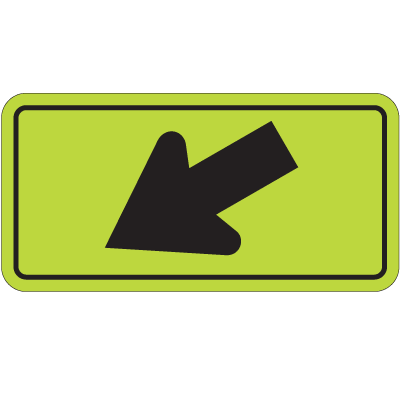 School Safety Signs - Downward Left Arrow | Seton
