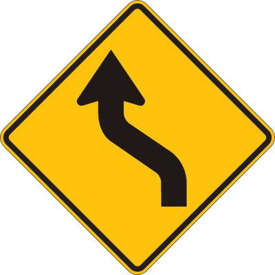 Reflective Warning Signs - Reverse Curve (Symbol), Road Signs | Seton