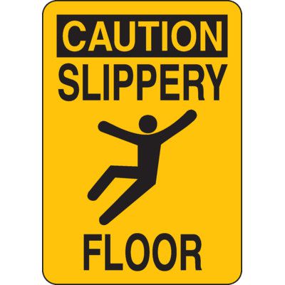 Caution Slippery Floor Sign | Emedco