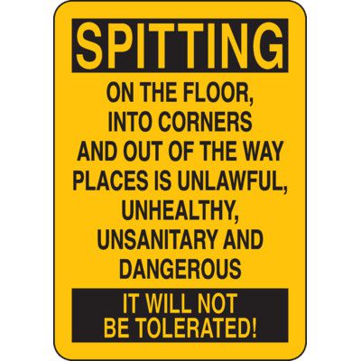 Do Not Spit Signage