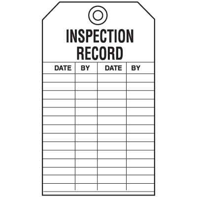 Economy Equipment Inspection Tags - Inspection | Seton