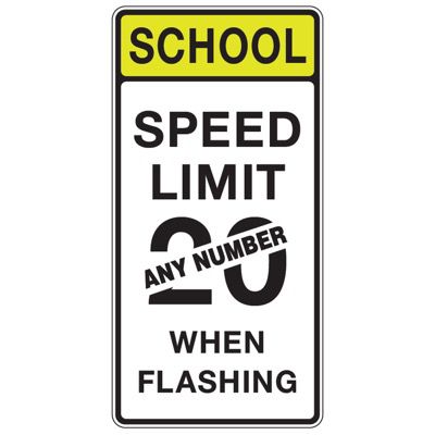 School Speed Limit - Semi-Custom School Zone Speed Limit Signs | Emedco