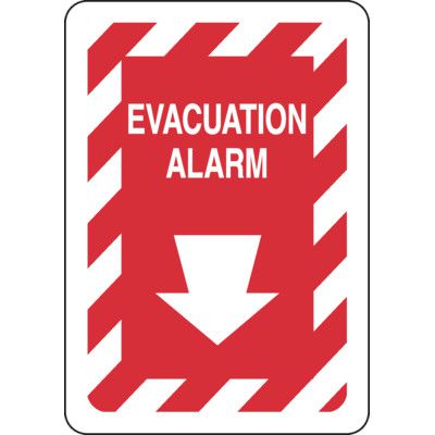 Fire Equipment Signs - Evacuation Alarm | Emedco