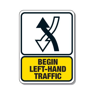 Traffic Pattern Sign - Begin Left Hand Traffic|Seton Canada