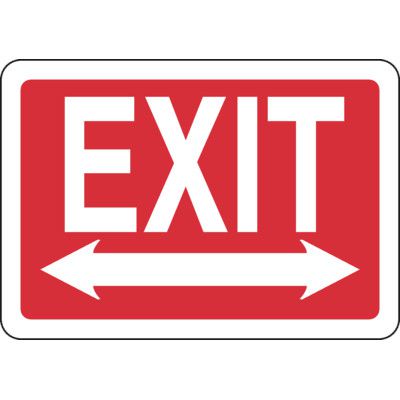 Directional Exit Arrow Safety Sign | Emedco