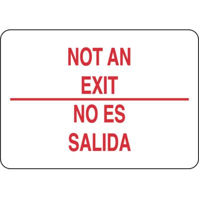 Not An Exit Signs | Clearly Mark Non-Exit Doors | Emedco