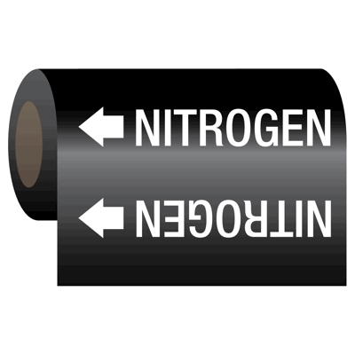 Nitrogen - Medical Gas Self-Adhesive Pipe Markers-On-A-Roll | Seton