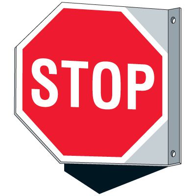 Flanged Traffic Stop Sign, Traffic Signs | Emedco