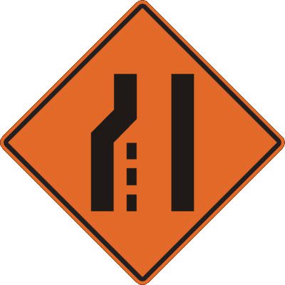 Merging Traffic Signs | High Visibility | Reflective Lane Merge Signs ...