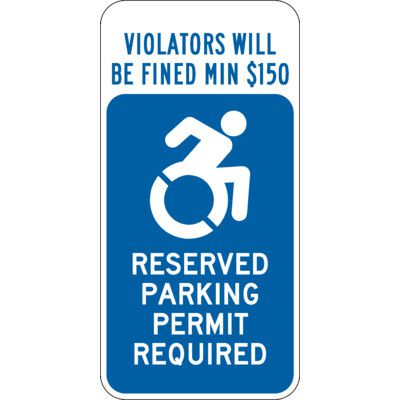 Handicapped Parking Reserved - State Handicap Signs | Emedco