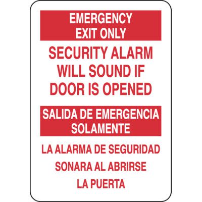 Emergency Exit Signs Spanish