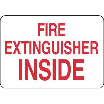 Fire Extinguisher Inside Sign | Emedco