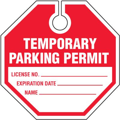 Hanging Parking Permits & Rearview Mirror Hang Tags | Emedco