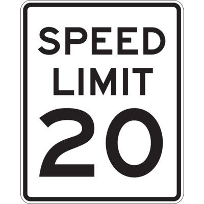 20 MPH Reflective Speed Limit Signs - MUTCD Compliant | Seton