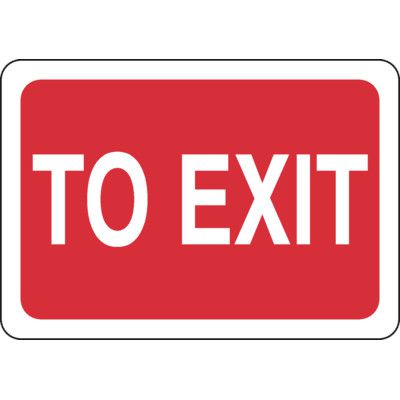 To Exit Safety Signs, Safety Emergency Signs | Seton | Seton