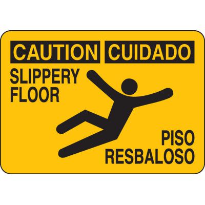 Slipping & Tripping Signs | OSHA & ANSI Fall Prevention | Emedco