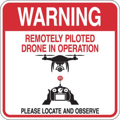 Drone Safety Signs | No Fly Zone & UAV Warning Signage | Emedco