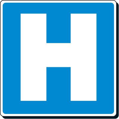 Hospital Symbol Sign | Emedco