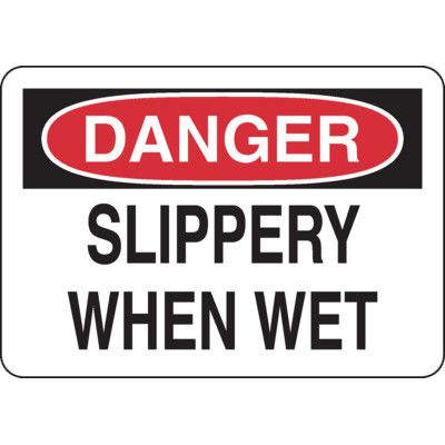 Danger Slippery When Wet Sign | Signs | Emedco