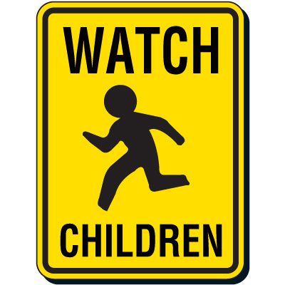 Watch Children Pedestrian Sign | Emedco