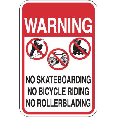 Warning No Skateboarding Sign | Emedco