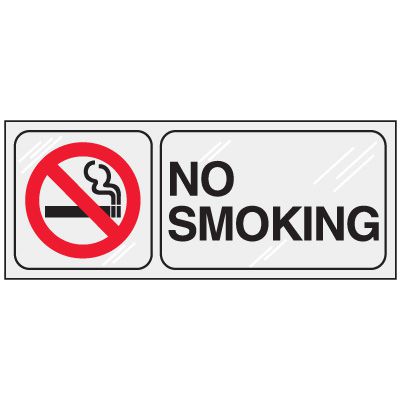 No Smoking - Clear Adhesive Labels | Emedco
