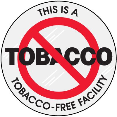 Tobacco Free Clear Adhesive Labels | Emedco