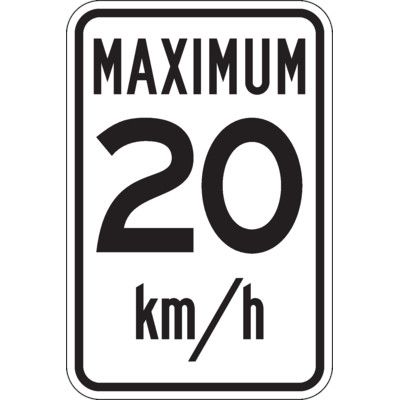 Speed Limit Sign - Maximum 20 km/h|Seton Canada | Seton.ca