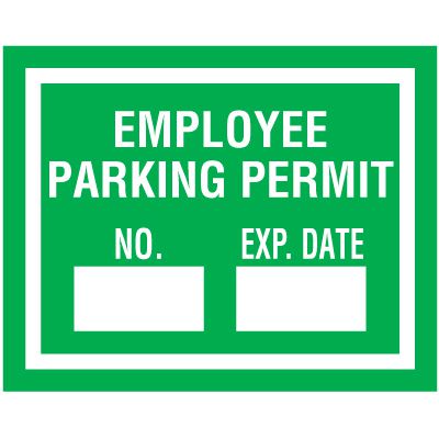 Static-Cling Parking Permits - Employee Parking | Emedco