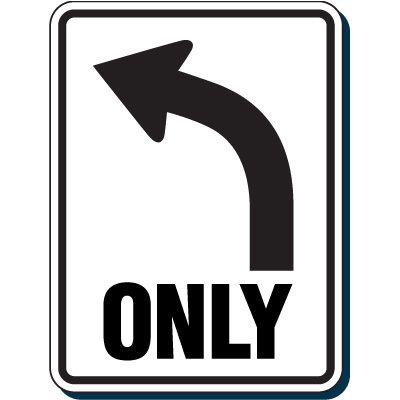 Curve Ahead Sign - Left Only | Emedco