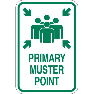 Primary Muster Point With Graphics Sign | Seton Canada | Seton.ca
