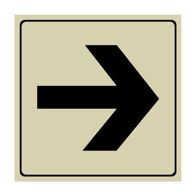 Arrow - Engraved Graphic Symbol Signs, Directional Signs | Seton