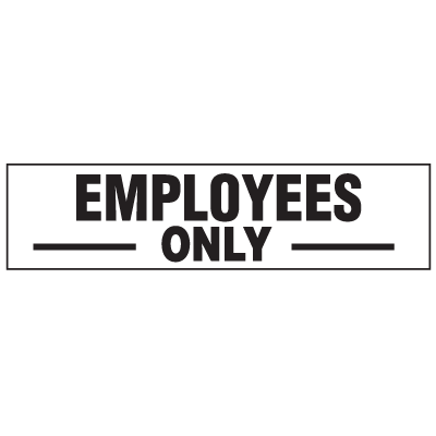 Security & Door Labels- Employees Only|Seton Canada | Seton.ca