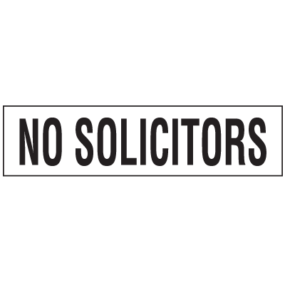 Security and Door Labels- No Solicitors | Seton