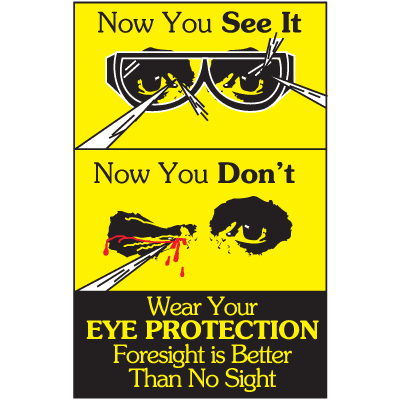 Wear Your Eye Protection Slogan Sign | Emedco