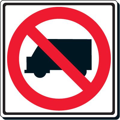 No Trucks Sign - No Trucks Symbol | Emedco