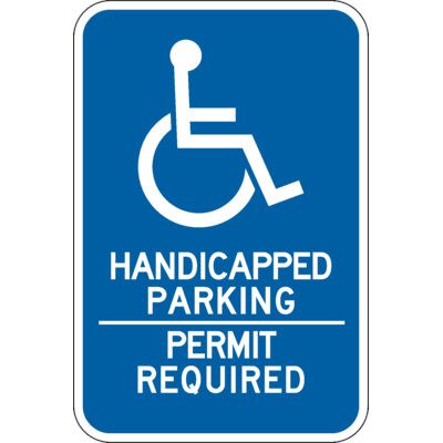 ADA Handicap Parking Sign - Permit Required | Seton