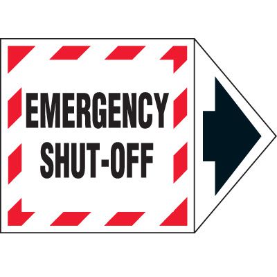 Arrow Labels - Emergency Shut-Off Switch | Emedco
