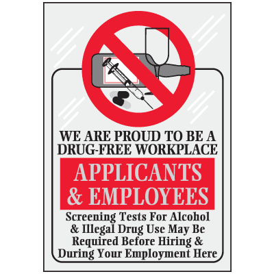Drug Free Workplace Clear Label | Emedco