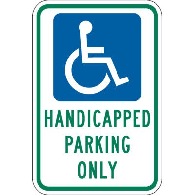 Handicap Signs - Handicapped Parking Only (Symbol of Access) | Seton